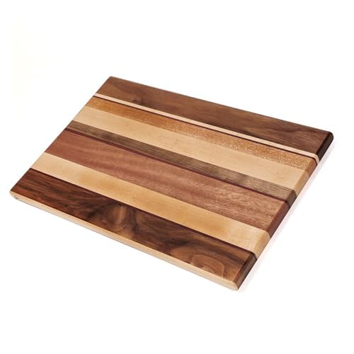 Made in USA Wood Cutting Board by Texan Cowboy Kitchen - Handcrafted in Texas - American Made Cutting Board, 15 x 9 made from Sustainable Hardwood