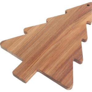 amosfun christmas tree charcuterie board, xmas cutting board fruit tray holiday cheese board wooden appetizer tray sushi serving tray dessert candy dish