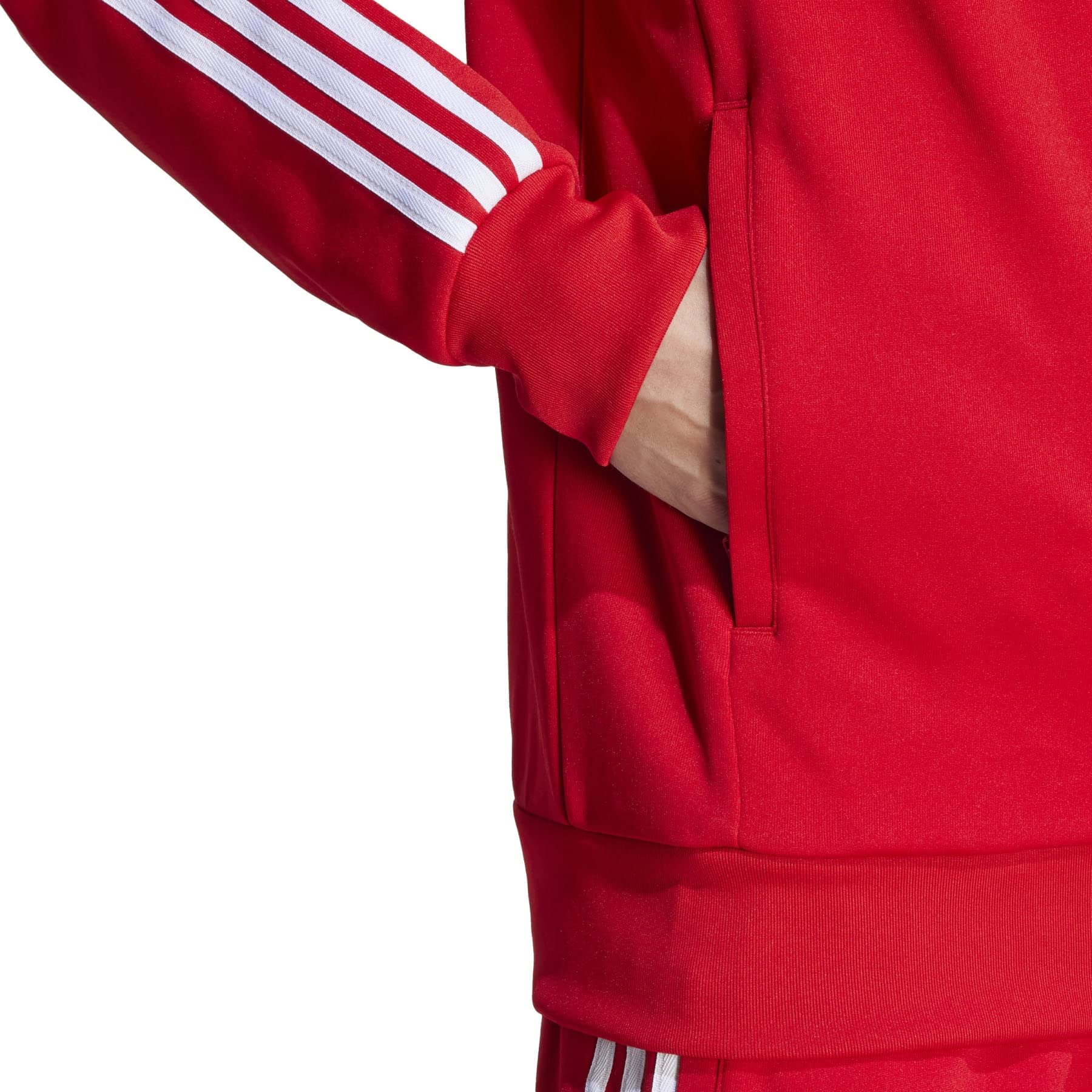 adidas Originals Men's Adicolor Classics Superstar Track Top, Better Scarlet/White, Medium