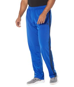 adidas big & tall essential 3-stripes open hem tricot pants team royal blue/black 4xl 34