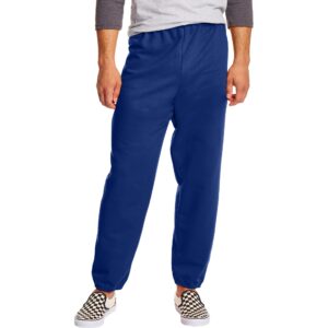 hanes men's ecosmart non-pocket sweatpant, deep royal, medium