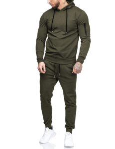 coofandy men's tracksuit 2 piece hooded athletic sweatsuits casual running jogging sport suit sets