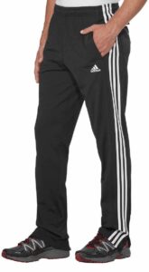 adidas essential tricot zip pants for men, black, medium