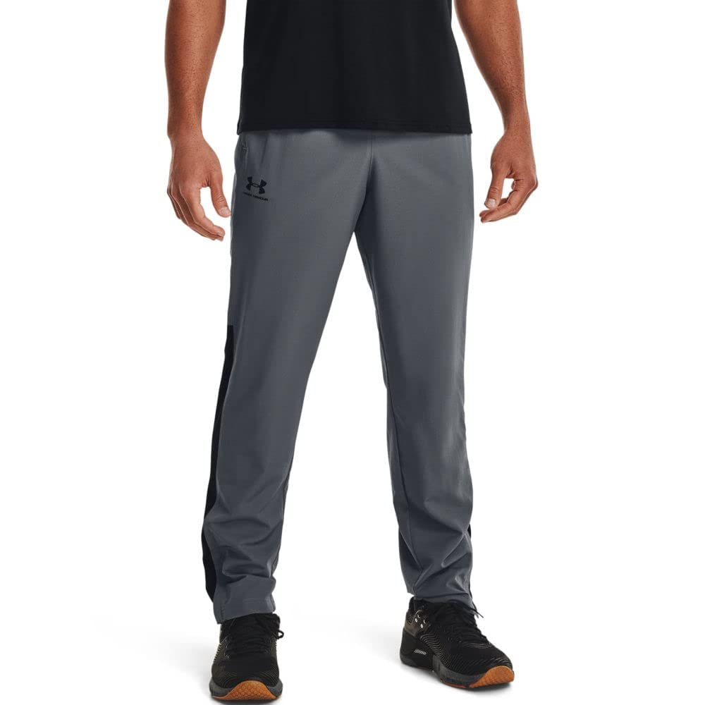 Under Armour Men's Woven Vital Workout Pants , Pitch Gray (012)/Black, X-Large Tall