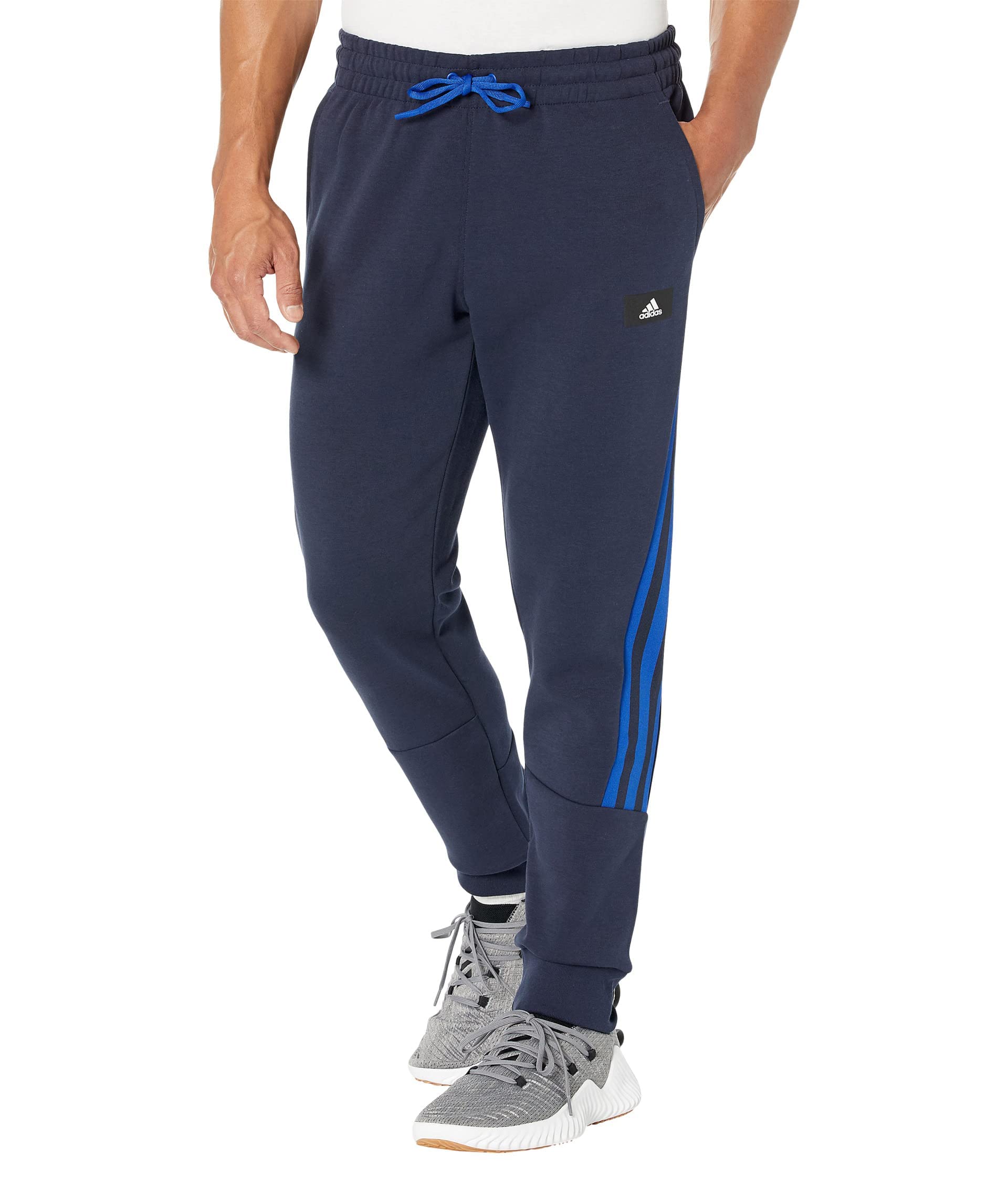 adidas Men's Sportswear Future Icon 3-Stripes Pants, Legend Ink/Collegiate Royal, Medium