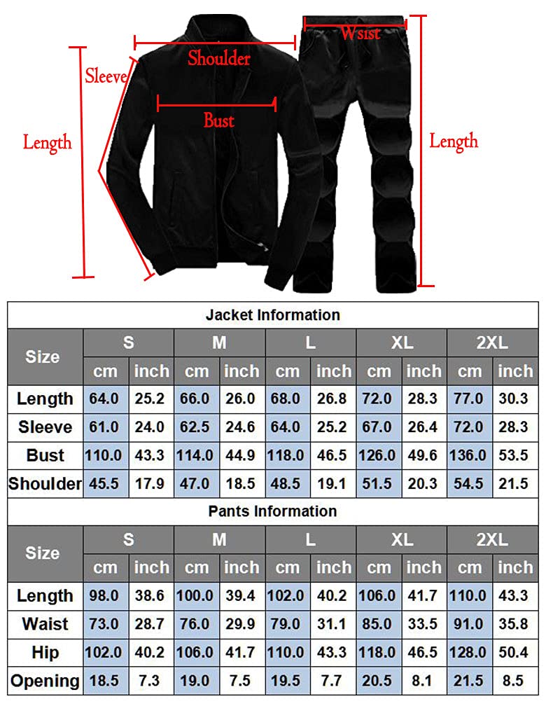 Lavnis Men's Casual Tracksuit Long Sleeve Running Jogging Athletic Sports Set Gray M