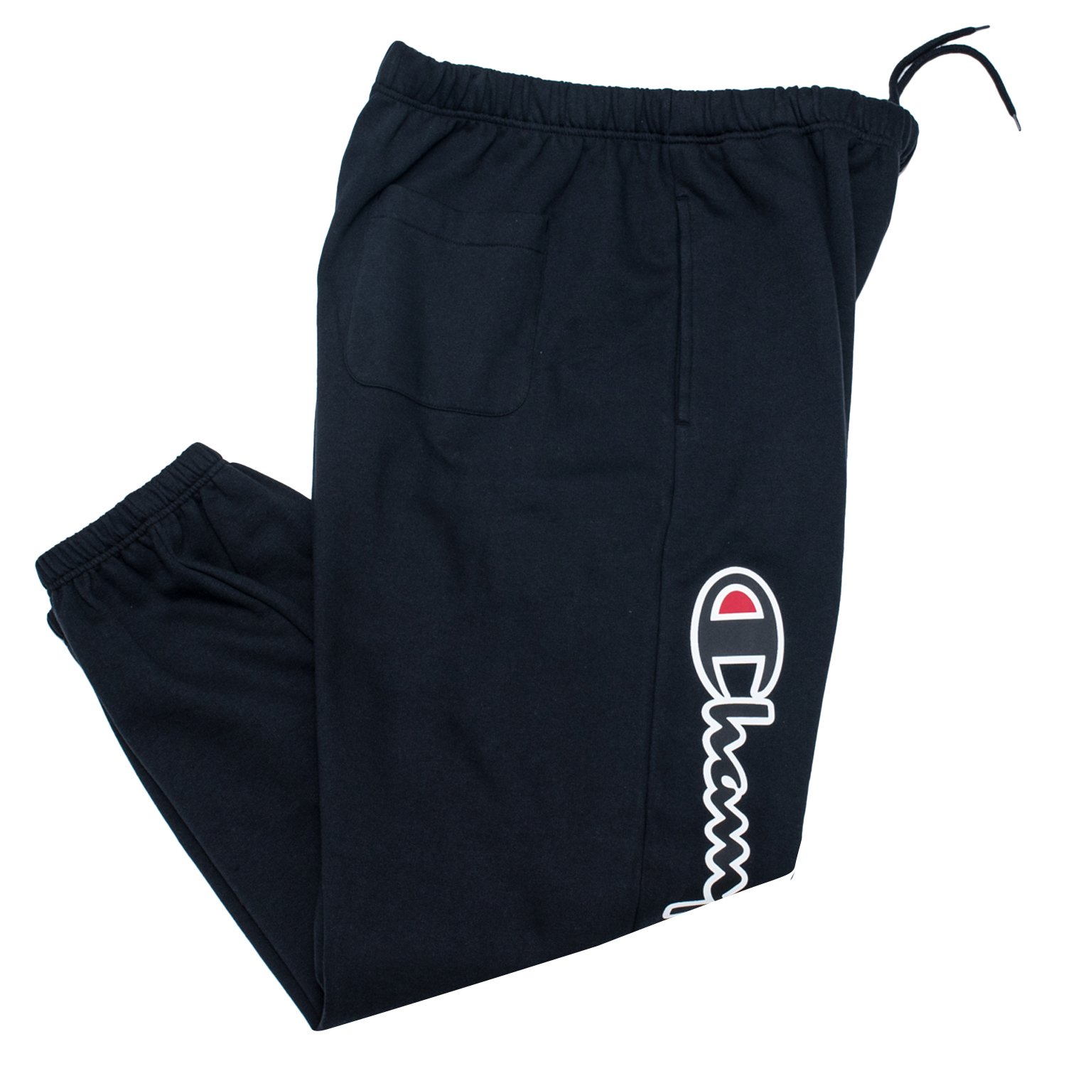 Champion Sweatpants for Men Big and Tall Cotton Fleece Joggers Black XLT