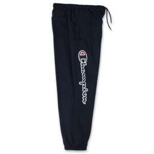 Champion Sweatpants for Men Big and Tall Cotton Fleece Joggers Black XLT