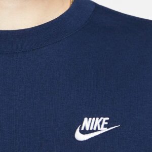 Nike Men's NSW Club Crew, Midnight Navy/White, Large