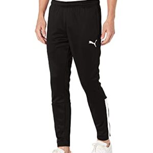 PUMA Men's Teamliga Training Pants, Black/White, L