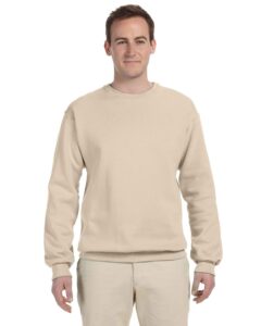 jerzees - crewneck sweatshirt. 562m, 2xl, sandstone