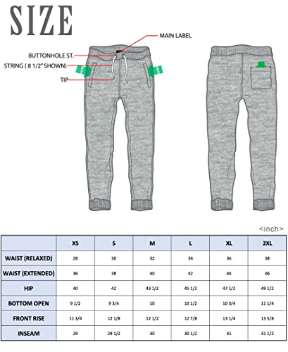 Southpole Men's Basic Active Fleece Jogger Pants-Regular and Big & Tall Sizes, HCH, M