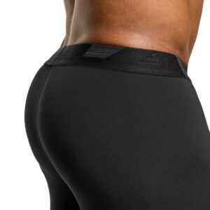 TSLA Men's Compression Pants, Cool Dry Athletic Workout Running Tights Leggings with Pocket/Non-Pocket, Hyper Control Pants Black, Large