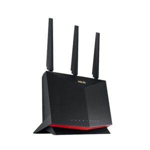 asus ax5700 wifi 6 gaming router (rt-ax86s) – dual band gigabit wireless internet router, up to 2500 sq ft, lifetime free internet security, mesh wifi support, gaming port, true 2 gbps (renewed)