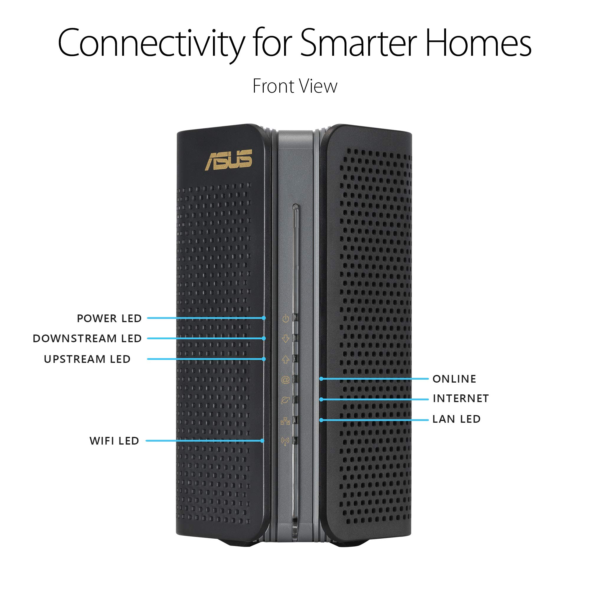 ASUS AX6000 WiFi 6 Cable Modem Wireless Router Combo (CM-AX6000) - Dual Band, DOCSIS 3.1, Gigabit Internet Support, Approved by Comcast Xfinity and Spectrum, 160MHz Bandwidth, OFDMA, MU-MIMO