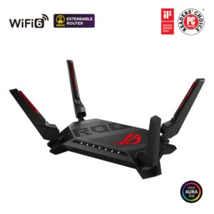 ASUS GT-AX6000 Dual-Band WiFi 6 802.11ax Gaming Router, Up To 6000Mbps, Dual 2.5G Ports, Enchanced Hardware, WAN Aggregation, VPN Fusion WIFI6