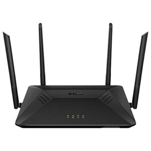 d-link wifi router, ac1750 wireless internet for home gigabit streaming & gaming smart dual band mu-mimo parental controls qos (dir-867-us), black