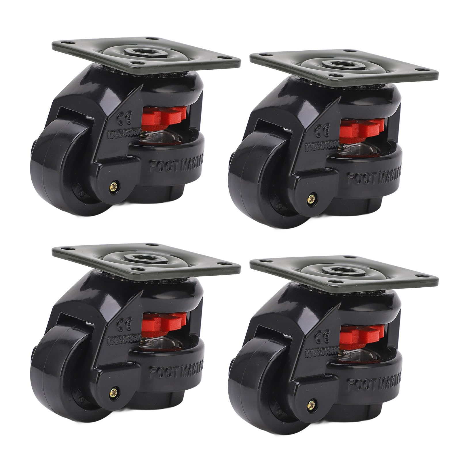 Leveling Casters,4pcs Retractable Casters 551.2lb Gd‑60fheavy Duty Leveling Feet Workbench Casters Heavy Duty Industrial Roller Wheel Leveling Caster Wheels