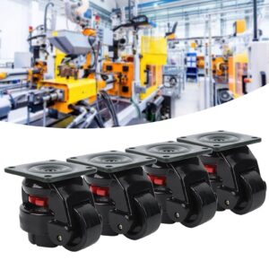 Leveling Casters,4pcs Retractable Casters 551.2lb Gd‑60fheavy Duty Leveling Feet Workbench Casters Heavy Duty Industrial Roller Wheel Leveling Caster Wheels