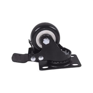 caster wheels set heavy duty swivel caster wheels with safety dual locking and polyurethane foam no noise wheels, load bearing 440 lbs heavy duty casters