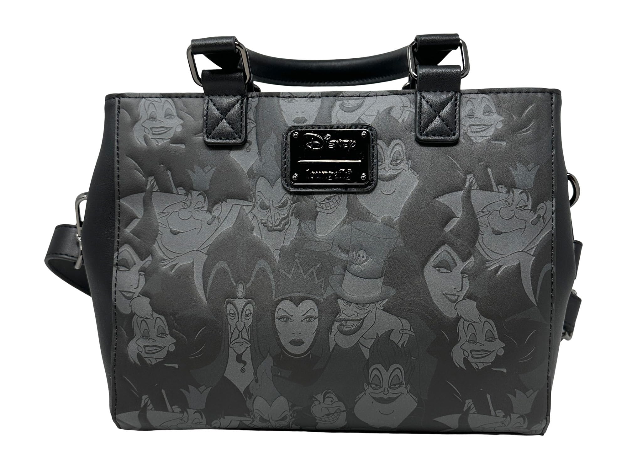 Loungefly Disney Villains Debossed Allover Print Crossbody Satchel Handbag Purse