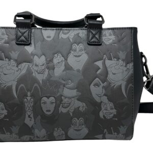 Loungefly Disney Villains Debossed Allover Print Crossbody Satchel Handbag Purse