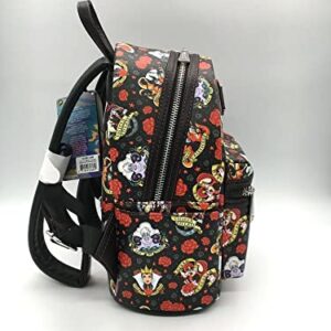 Loungefly Disney Villains Tattoo All Over Print Women's Double Strap Shoulder Bag Purse