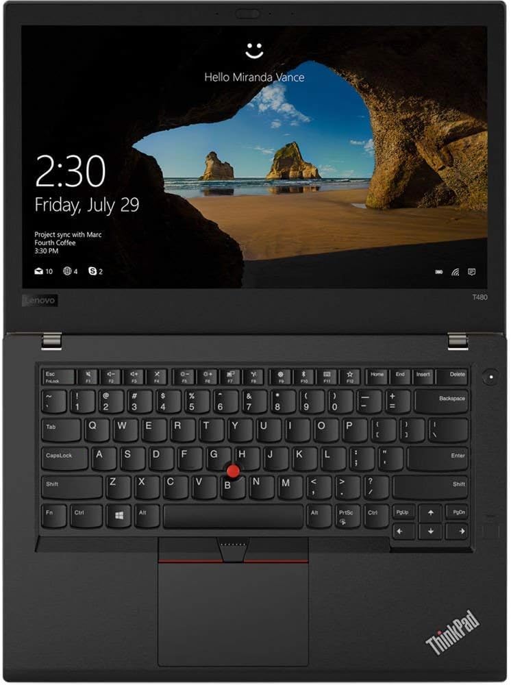 Lenovo Thinkpad T480 Business Laptop, Intel i7-8650U Quad 1.9GHz (Max 4.2GHz), 16GB DDR4 RAM, 512GB SSD, 14" FHD Display, USB-C, HDMI, Thunderbolt-3, Backlit Keyboard, Windows 10 Pro (Renewed)