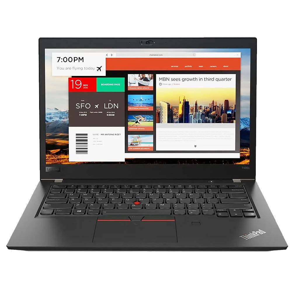 Lenovo ThinkPad T480s FHD 14.0'' Grade A Business Laptop, Intel Core i5-7300 Processor, 2.6GHz Base Frequency, 20GB RAM, 512GB SSD, Wi-Fi, Bluetooth, Camera, Windows 10 Pro 64-bit (Renewed)