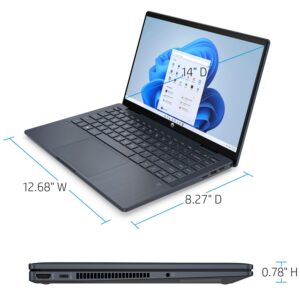 HP Pavilion x360 2-in-1 Laptop, 14" FHD Touch Screen, 12th Gen Intel i3-1215U, 8GB RAM, 1TB SSD, HDMI, Micro SD Card Reader, Wi-Fi, Windows 11 Home, Space Blue