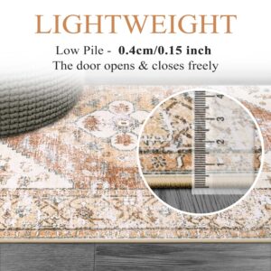 Lahome Boho Kitchen Rugs Washable - 2x3 Small Non-Slip Entry Rugs for Inside House Oriental Throw Area Rugs for Bedroom Accent Distressed Floor Doormat Carpet for Bathroom Entryway Laundry Living Room