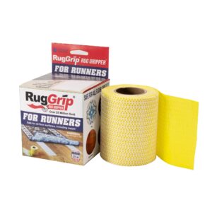 optimum technologies lok lift rug gripper for runners, 4 inch by 25 feet. the original slip resistant rug solution