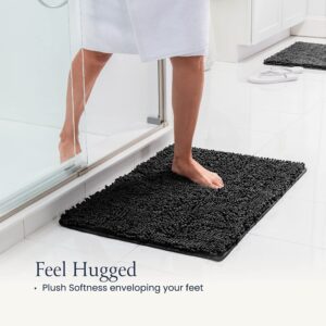 BELADOR Bathroom Rugs Sets 2 Piece- Plush Bath Mat Set Quick-Dry Soft Chenille Bathroom Mat with Rubber Backing, Absorbent Bathroom Rug Set, Washable Bath Rugs for Bathroom- Bath Mats 24x17 + 30x20