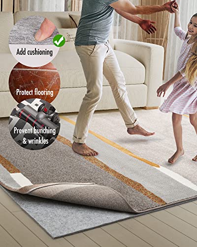 Non Slip Rug Pad Rug Gripper - 2x3 Feet 1/4” Extra Thick Felt Under Rug for Area Rugs and Hardwood Floors,Super Cushioned Carpet Non Skid Padding