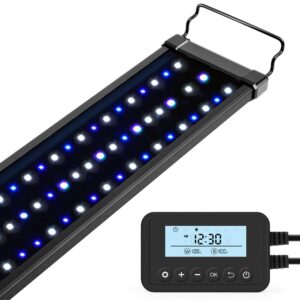 nicrew 36w saltwater aquarium light, marine led reef light for corals, programmable timer controller, 36 to 48-inch