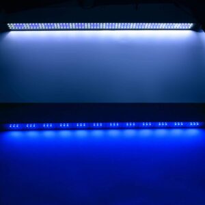 KZKR LED Aquarium Hood Lighting 72-78 inch Fish Tank Light Lamp for Freshwater Marine Saltwater Blue and White Decorations Light 6-7ft (34W) 180cm - 200cm