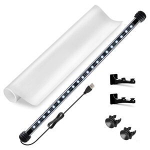 current usa serene add-on accessory led background light kit | includes frosted background glass film and rgb led light strip | fits aquariums 48"-60" (requires serene controller)