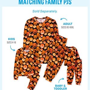 The Children's Place baby girls Family Matching Christmas Holiday Sets, Snug Fit 100% Cotton, Adult, Big Kid, Toddler, Pajama Set, Hlwn Pumpkin, 7 US