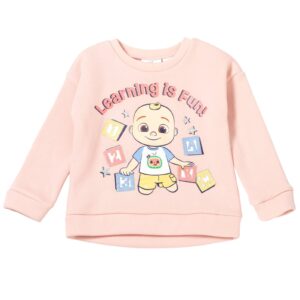 CoComelon JJ Toddler Girls Pullover Fleece Sweatshirt and Pants Set Blue/Pink 3T