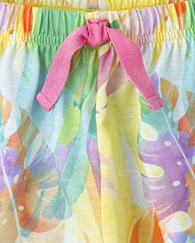 The Children's Place girls The Children's Place Shorts Pajama Set, Tropical, Small US