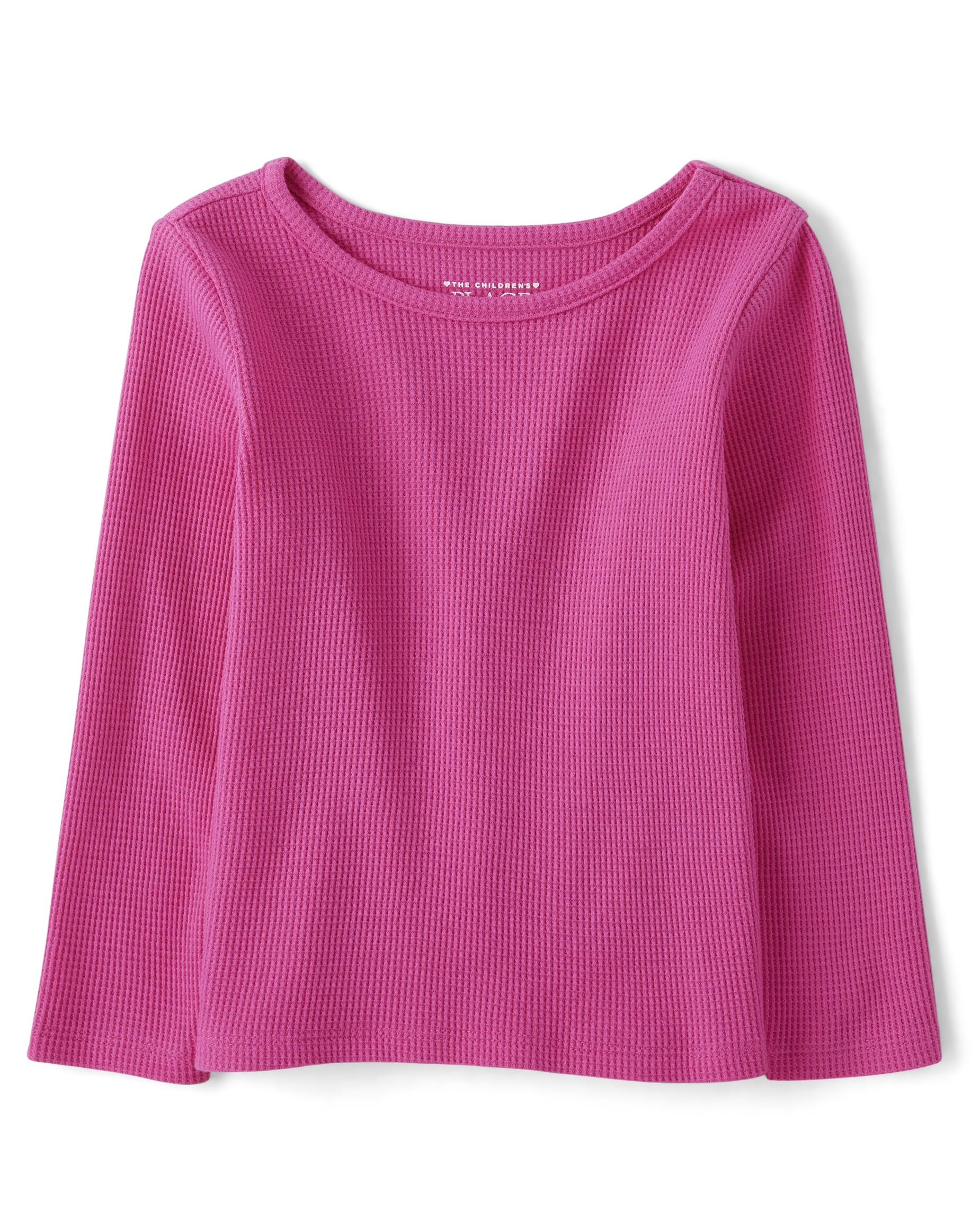 The Children's Place Baby Girl's and Toddler Long Sleeve Basic Layering T-Shirt, Pink Glow, 4T