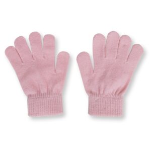 Kids Winter Hat and Kids Gloves Set for Girls & Boys Ages 4-7 Years Old + Ear Flaps Chin Strap (Pink/White Unicorn - Gloves)