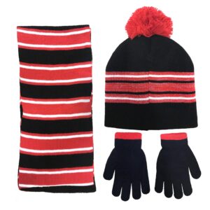 Disney Minnie Mouse Girls 3 Piece Beanie Hat Scarf and Glove Set [4015]