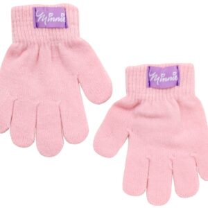 Disney Girl's Minnie Mouse Winter Hat and Glove Set, Ages 6-13, Pink