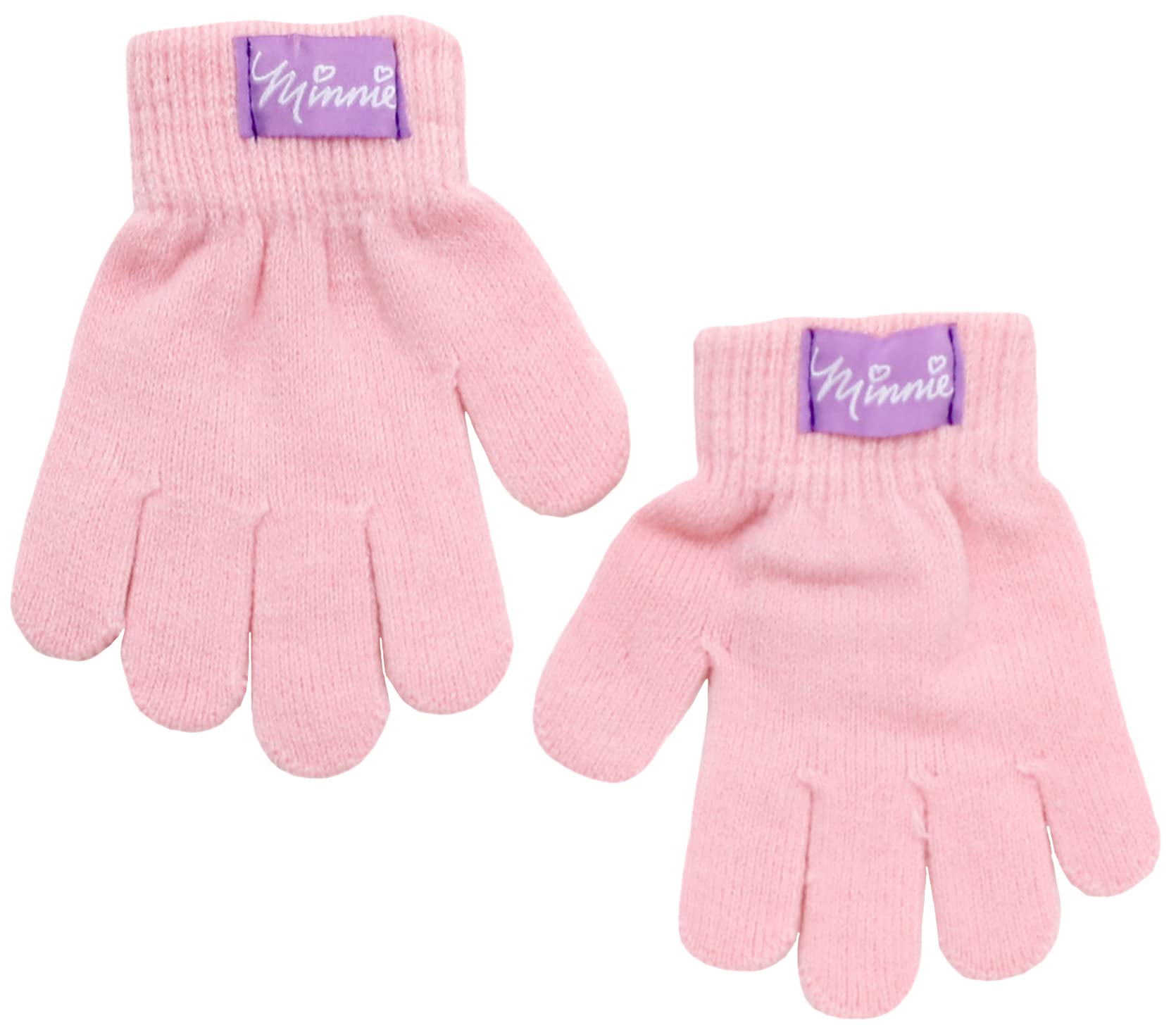 Disney Girl's Minnie Mouse Winter Hat and Glove Set, Ages 6-13, Pink