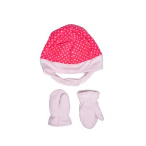 Nike Toddler Girls' Beanie with Ear Flaps & Mittens 2-Piece Set - Pink - One Size Fits All (2T-4T)