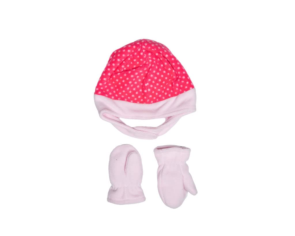 Nike Toddler Girls' Beanie with Ear Flaps & Mittens 2-Piece Set - Pink - One Size Fits All (2T-4T)