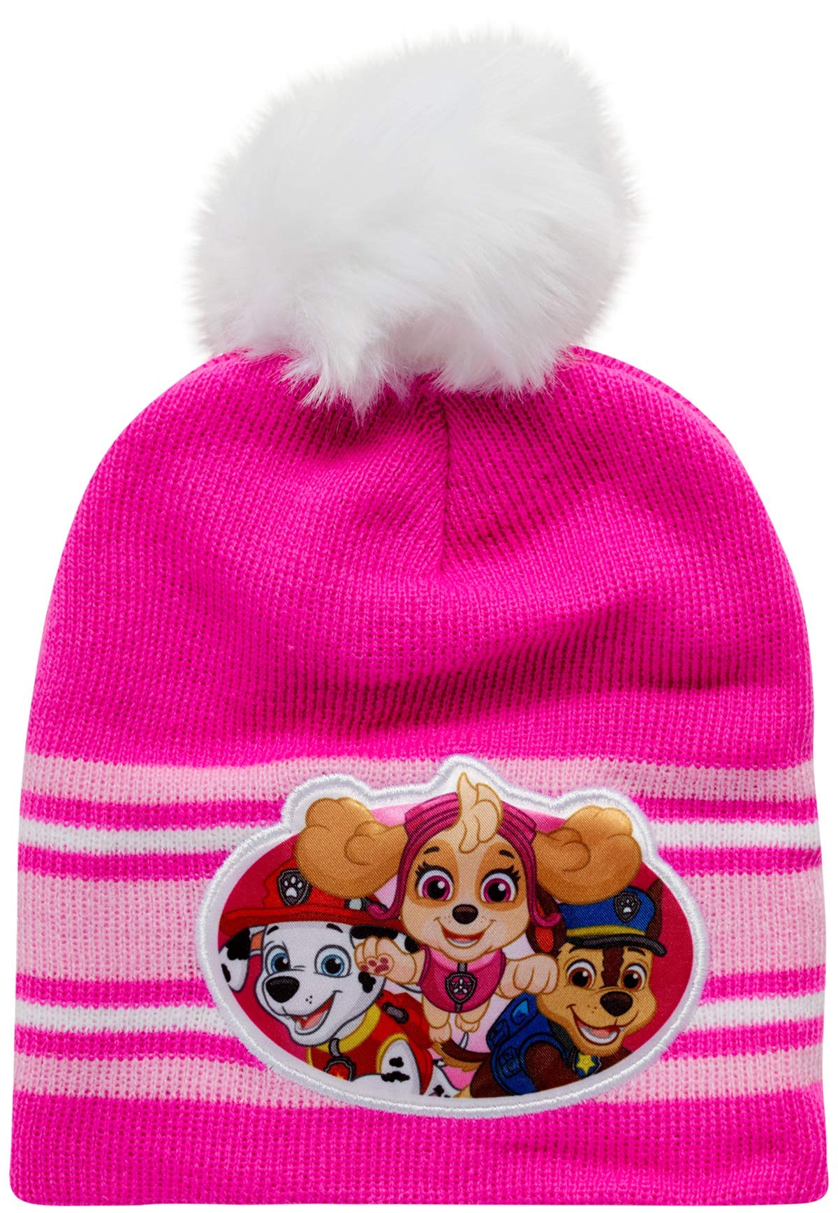 Nickelodeon Girls' JoJo Siwa or Paw Patrol Winter Hat, Gloves or Mittens, and Gaiter Set (2-7), Size Age 2-4, Paw Patrol, Mittens