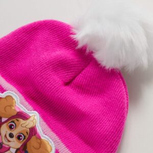 Nickelodeon Girls' JoJo Siwa or Paw Patrol Winter Hat, Gloves or Mittens, and Gaiter Set (2-7), Size Age 2-4, Paw Patrol, Mittens