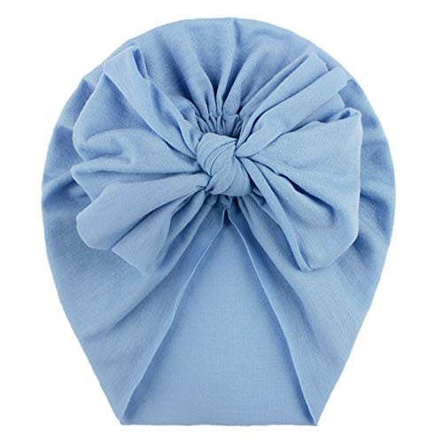 Girls Knotted Headwear Kids 5PCS Bow Accessories Hat Toddler Solid Baby Baby Care Baby Hat with Bow (B, One Size)